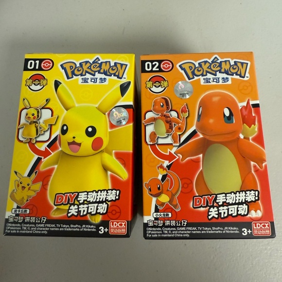 baifu | Toys | Pokemon Assembly Diy Model Kit Pikachu And Charmander ...